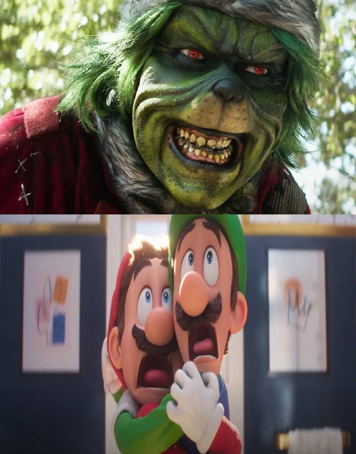 Mario and Luigi are Scared of Horror Grinch (The Mean One) by ...