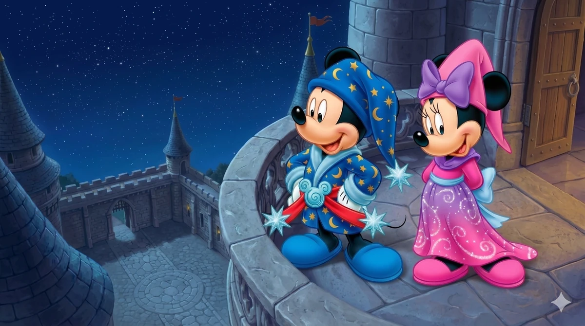 Sorcerer Mickey and Sorceress Minnie with dream outfits (Gemini) | Fan ...
