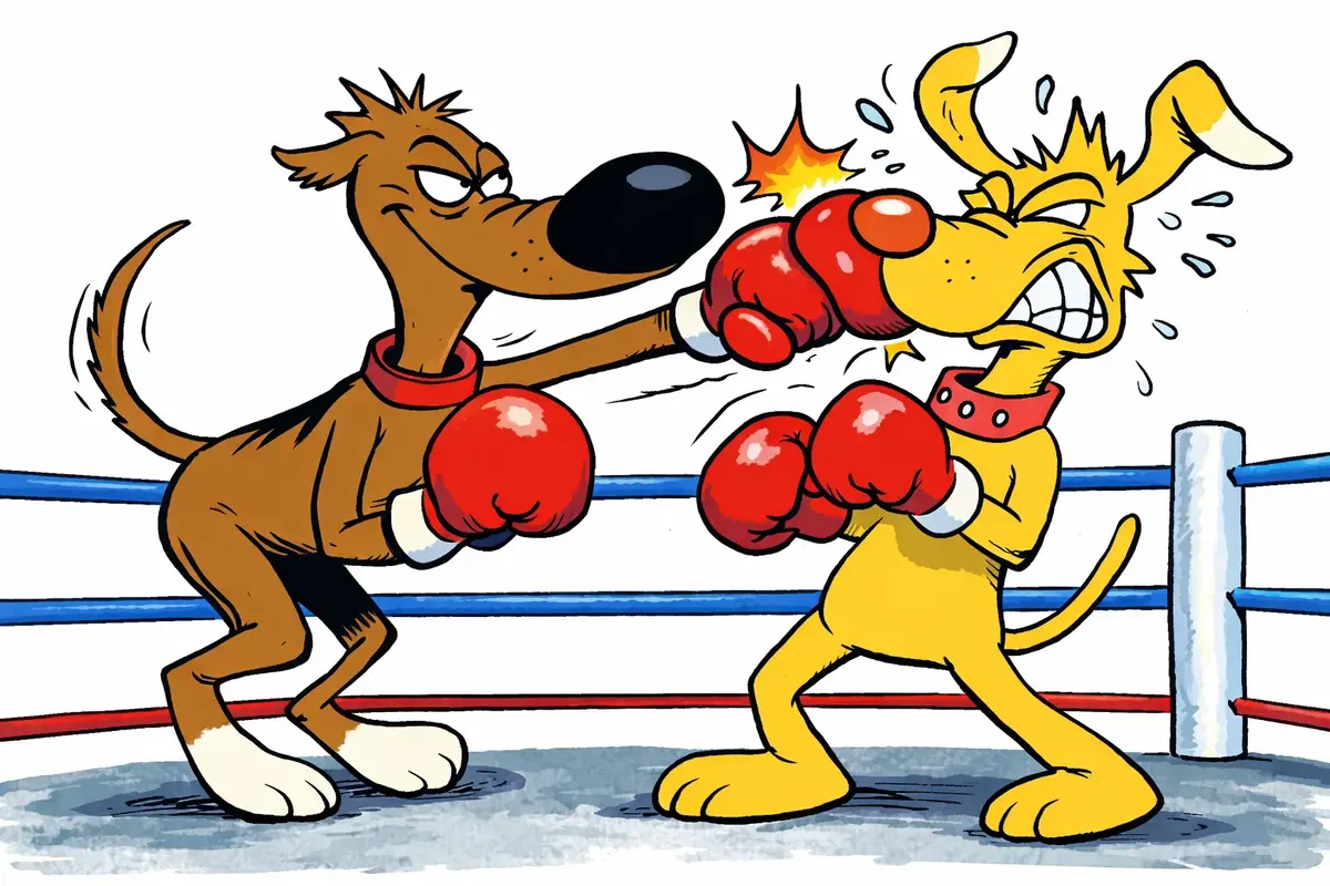 Rantanplan and Brain (Inspector Gadget) boxing (Sora AI) by ...