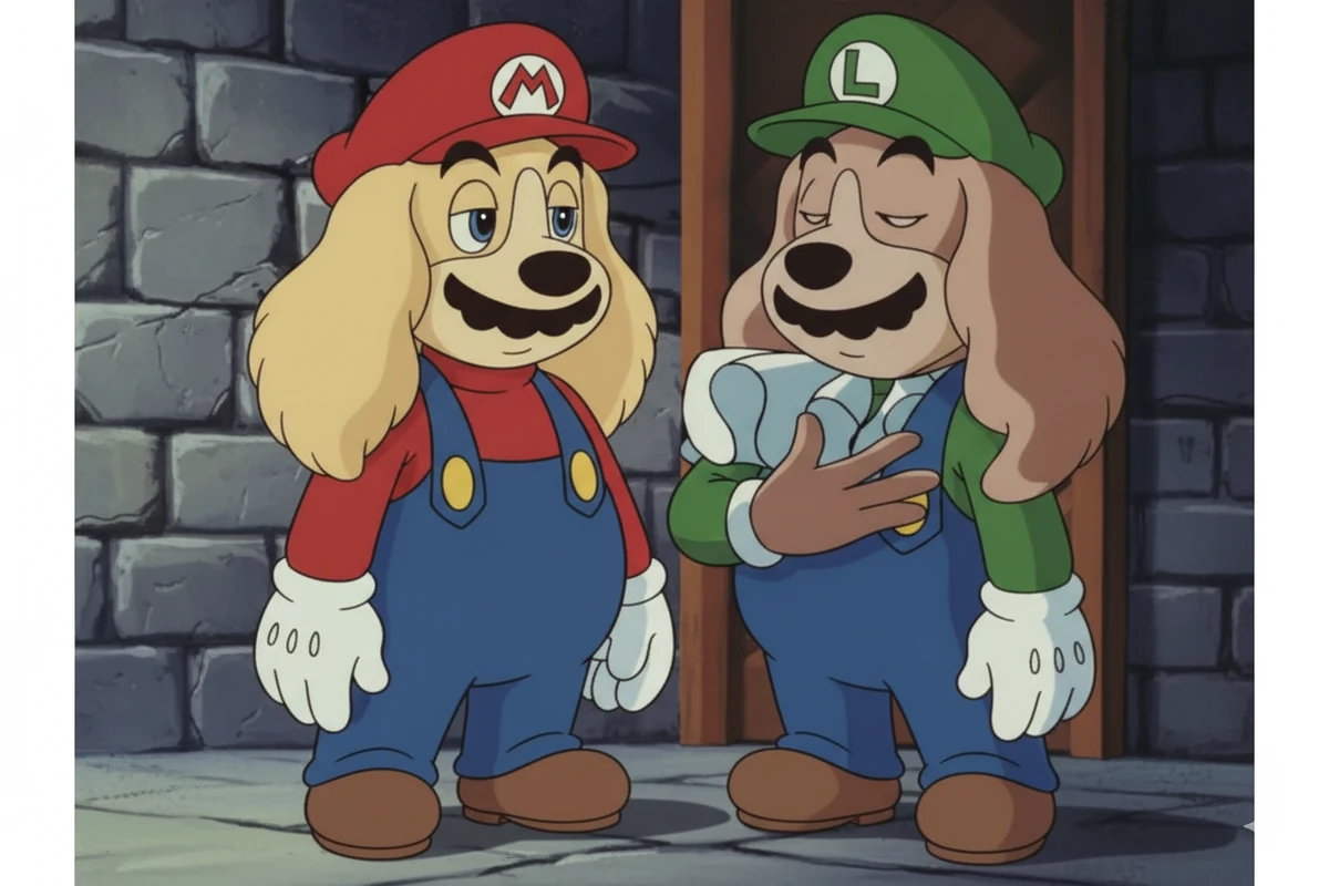 King Louis XIII and Blancbec from The Return of Dogtanian as Mario and ...