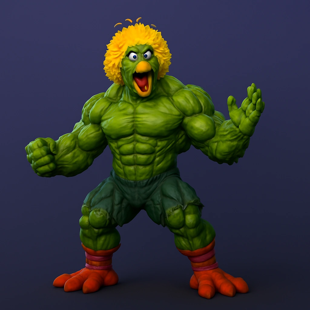 Hulk Big Bird (Copilot AI stuff) | Fan art Fun Wiki | Fandom