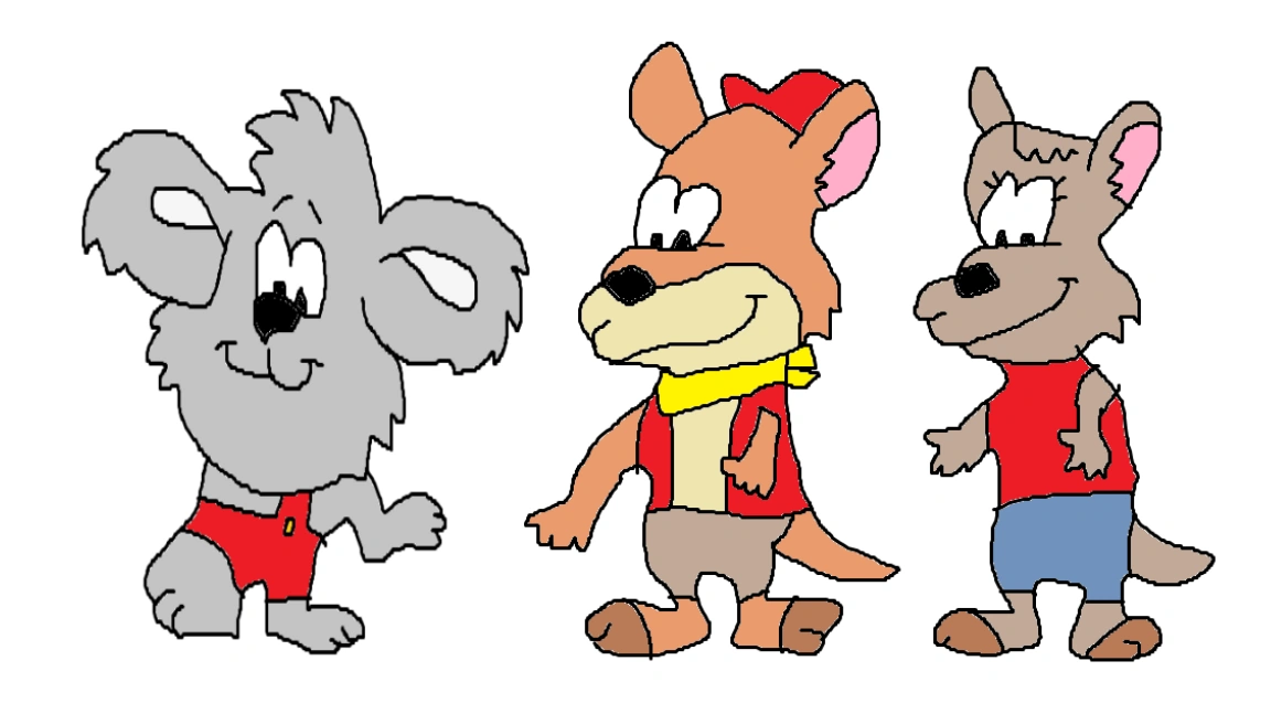Blinky Bill, Skippy the Kangaroo and Matilda Roo (Peyo style) (art ...