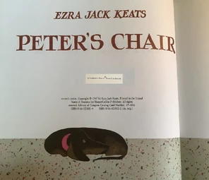 Children's Choice Book Club Edition of Peter's Chair by Ezra Jack Keats ...