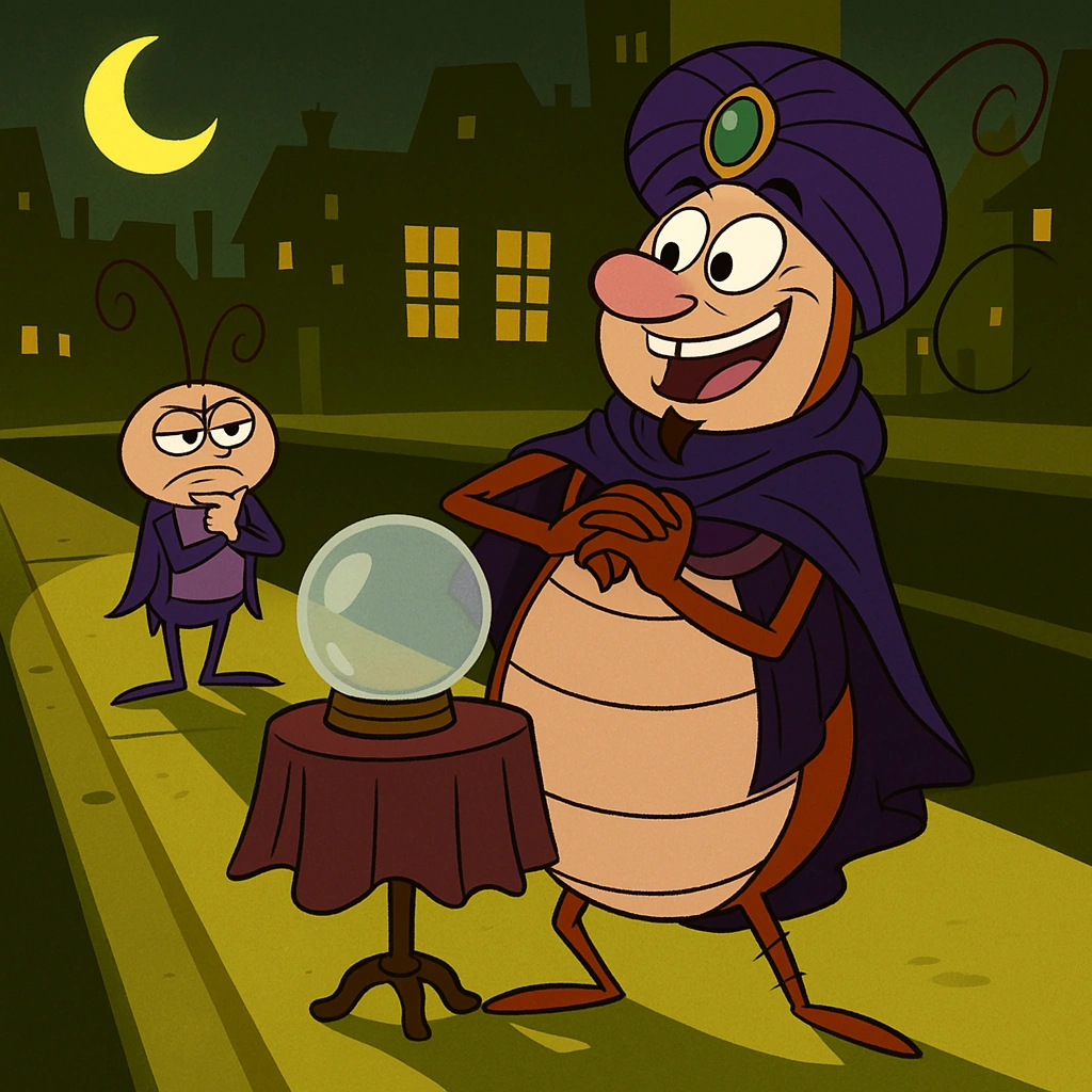 Rube Roach as Male Fortune Teller Rube Roach and Reg Roach (Copilot Al ...
