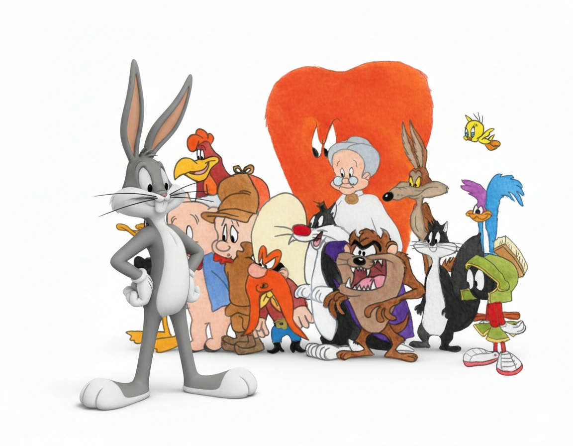 Bugs Bunny and the Looney Tunes gang (Made by Gemini) | Fan art Fun ...