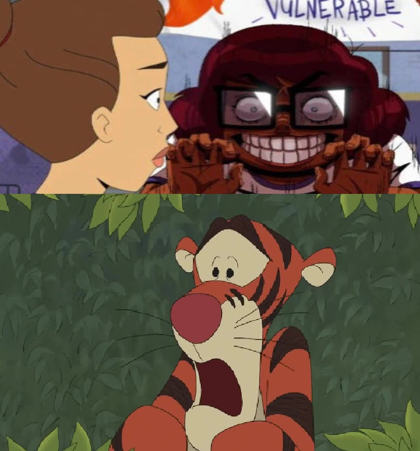 Tigger is Scared of Scary Velma by MaxietheFox2005 (DeviantArt stuff ...