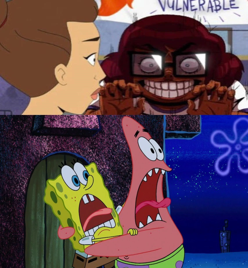 patrick scared spongebob