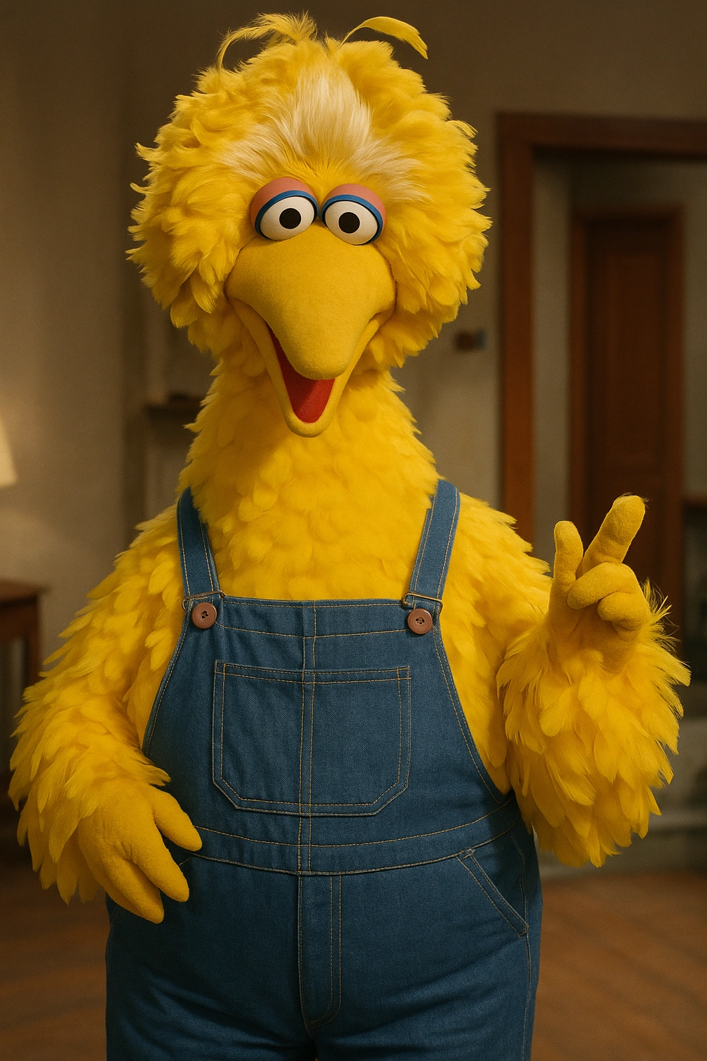 BIG BIRD WEARS OVERALLS 3 (Copilot AI) By mnwachukwu16 (DeviantArt Stuff) | Fan art Fun Wiki ...