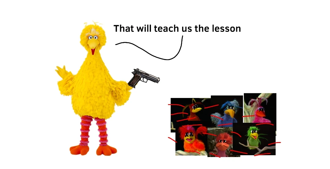 Big Bird kills The Muppet Birds by Snjxjn (DeviantArt Stuff) | Fan art ...