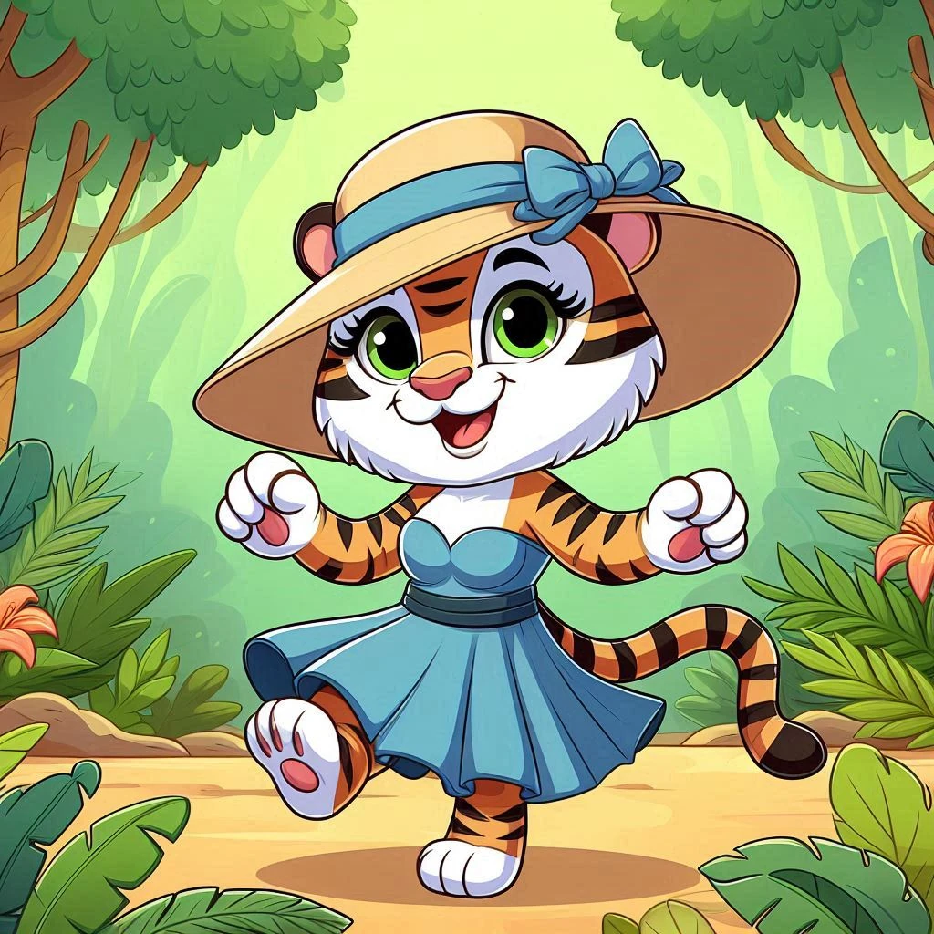 A female tiger character dancing in the jungle (AI stuff) | Fan art Fun ...