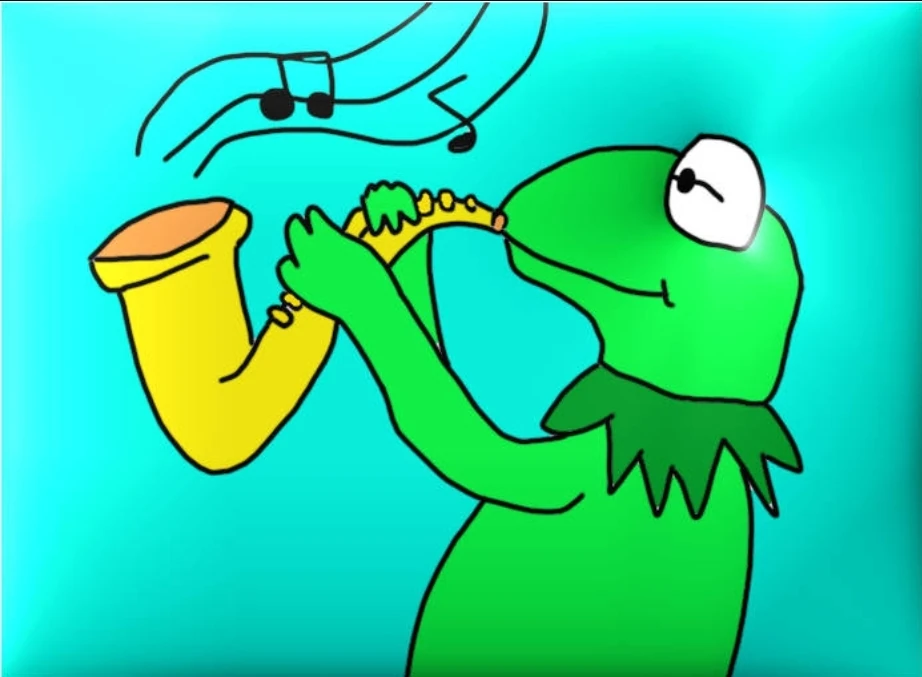 Kermit playing the Saxophone By JoeyHensonStudios (DeviantArt stuff ...