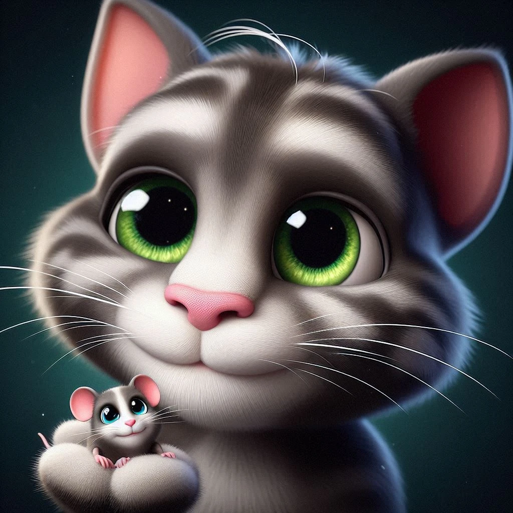 Talking Tom with a mouse (Bing AI) by MaxietheFox2005 (DeviantArt stuff) | Fan art Fun Wiki | Fandom