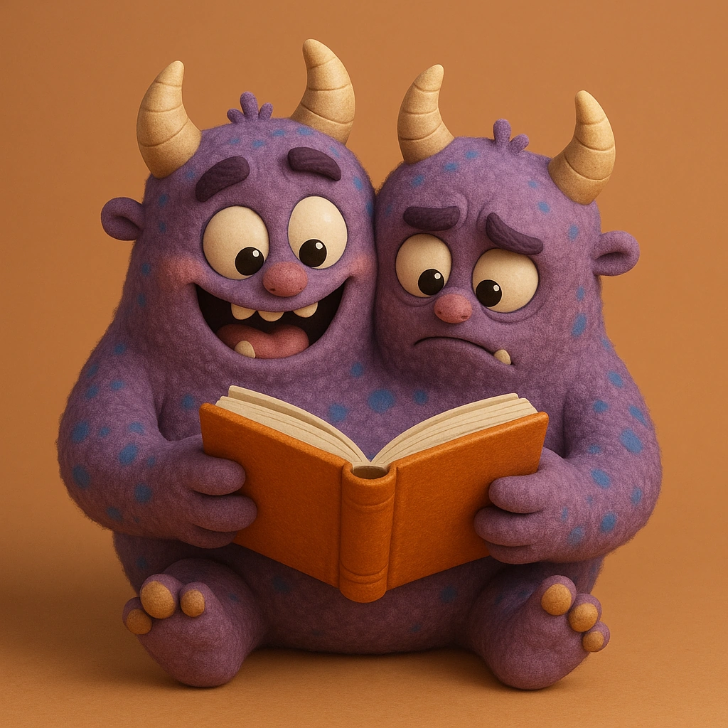 Two-headed monsters reading a book (Copilot AI stuff) | Fan art Fun ...