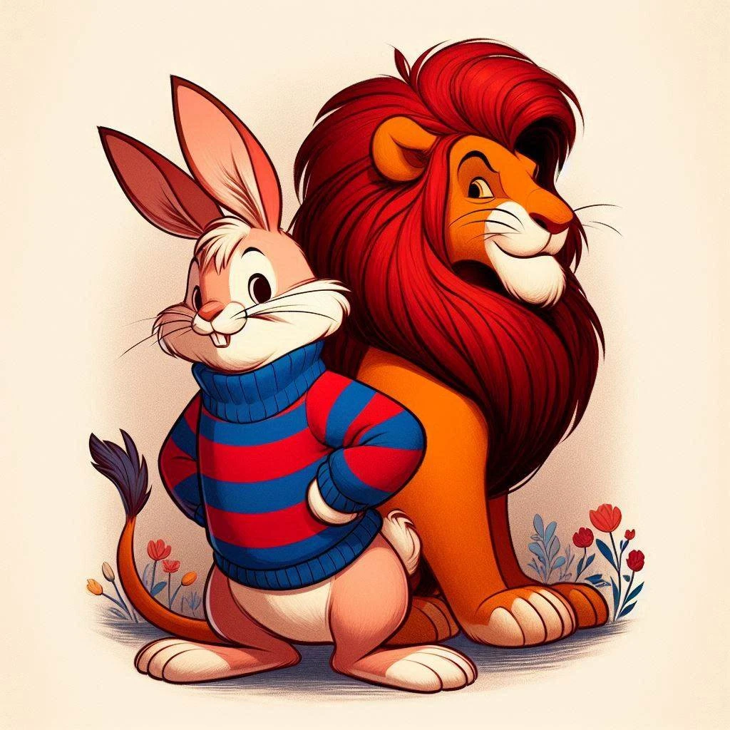 Reader Rabbit and Sam the Lion by mnwachukwu16 (DeviantArt stuff) | Fan art Fun Wiki | Fandom
