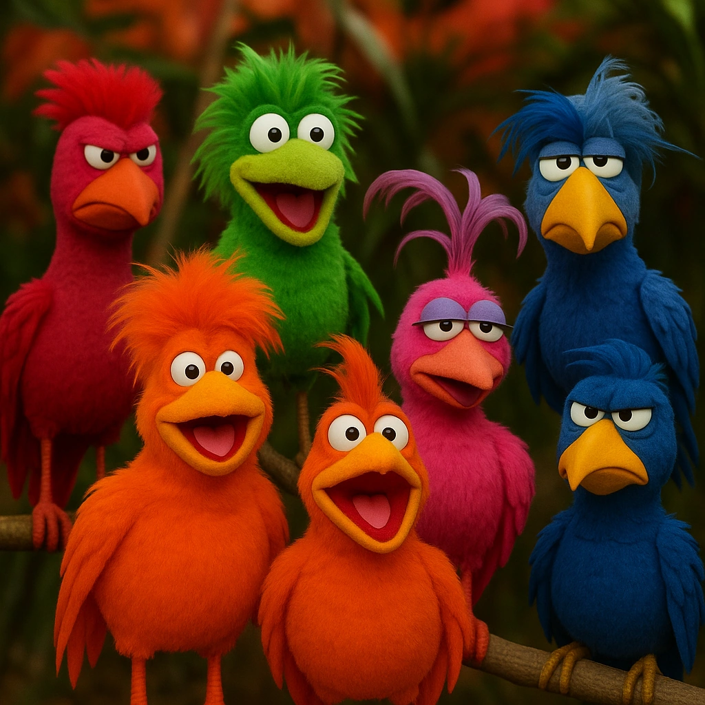 Harvey Bird, Clyde Bird, Doris Bird, Shirley Bird, Mel Bird and Duke ...