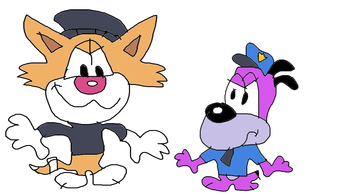 Rowdy and Peanut (Diddl style) (art STUFF) | Fan art Fun Wiki | Fandom
