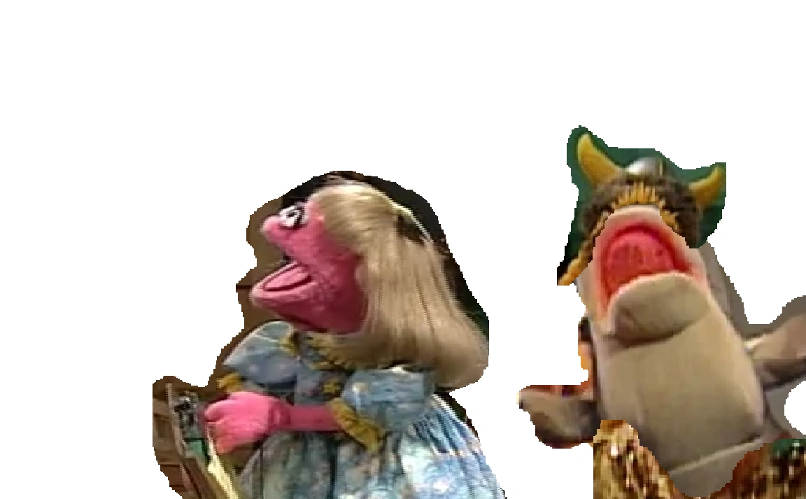 The opera singing cow in Bert & Ernie's Word Play (Muppet Wiki stuff ...