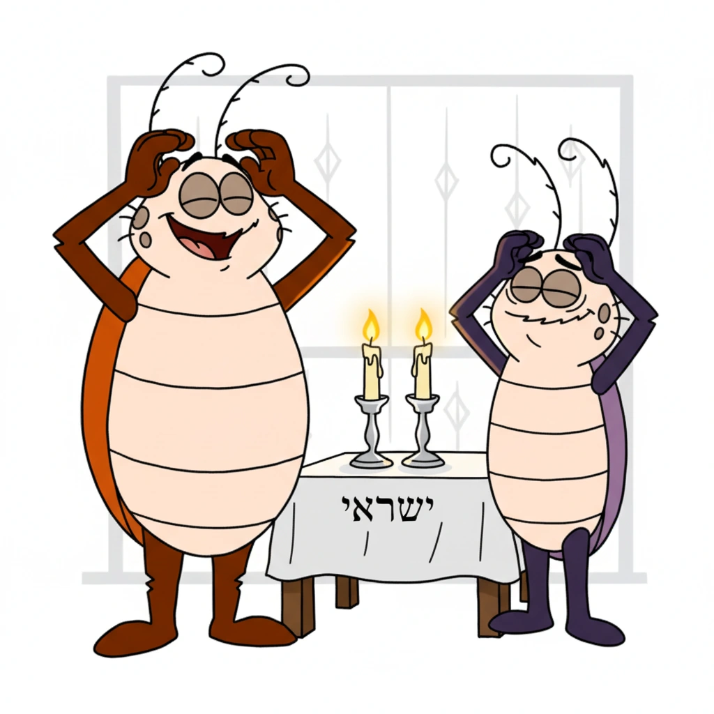 Rube Roach and Reg Roach is cover your eyes and blessings in shabbat ...
