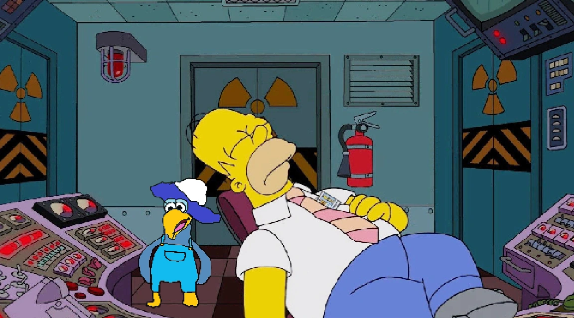 Mel Bird approaches Homer Simpson (Muppet Wiki stuff) | Fan art Fun ...