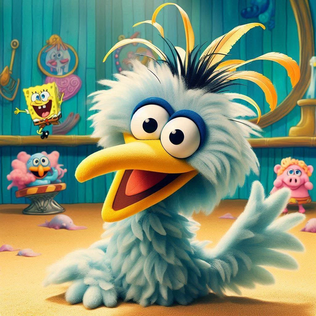 Mel Bird Loves Spongebob (AI stuff) | Fan art Fun Wiki | Fandom