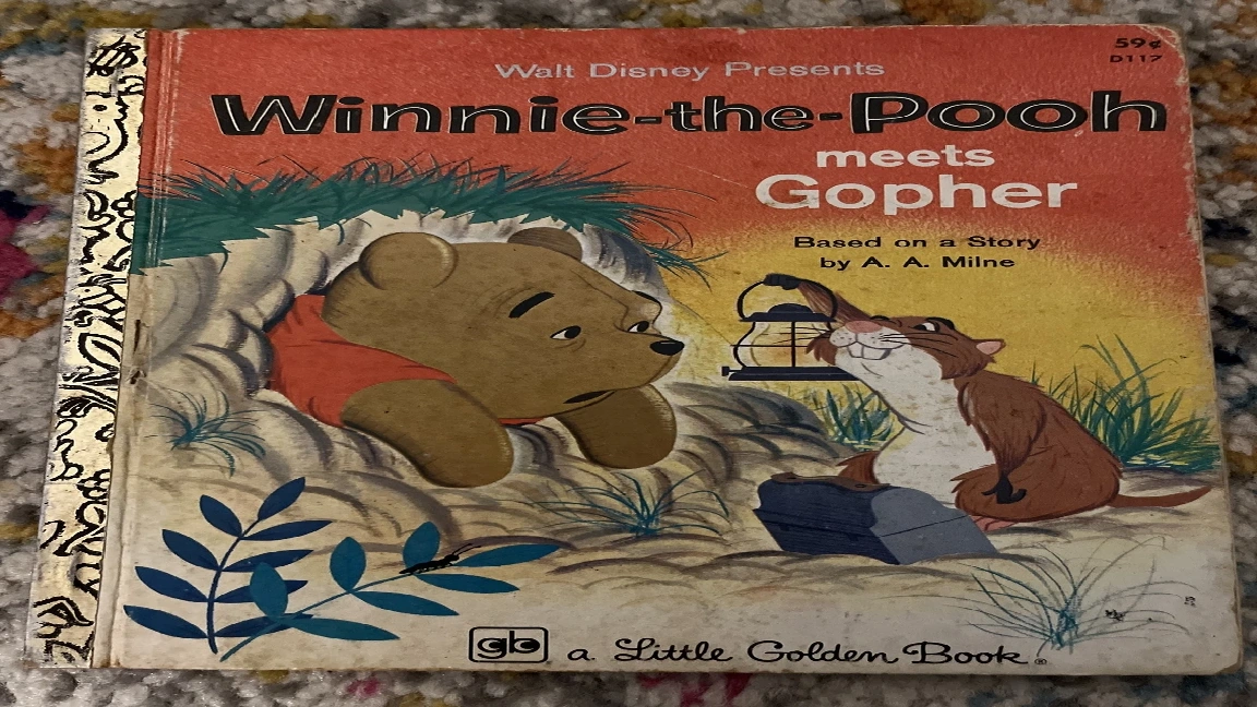 1978 Walt Disney's Winnie the Pooh meets Gopher A Little Golden Book ...
