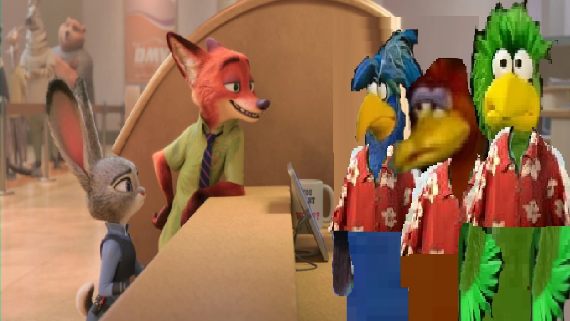 What if Mel, Harvey and Clyde birds appeared in Zootopia? (Muppet Wiki ...