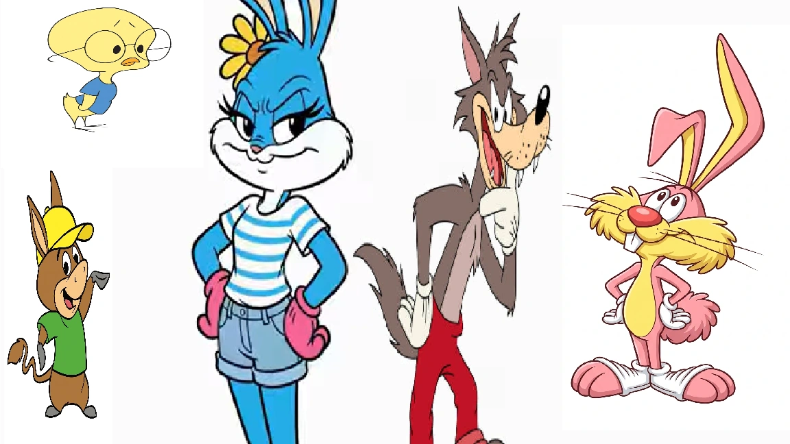 Jinxy the Rabbit and Wolfy with Cecil the Donkey and Louie the Chicken ...
