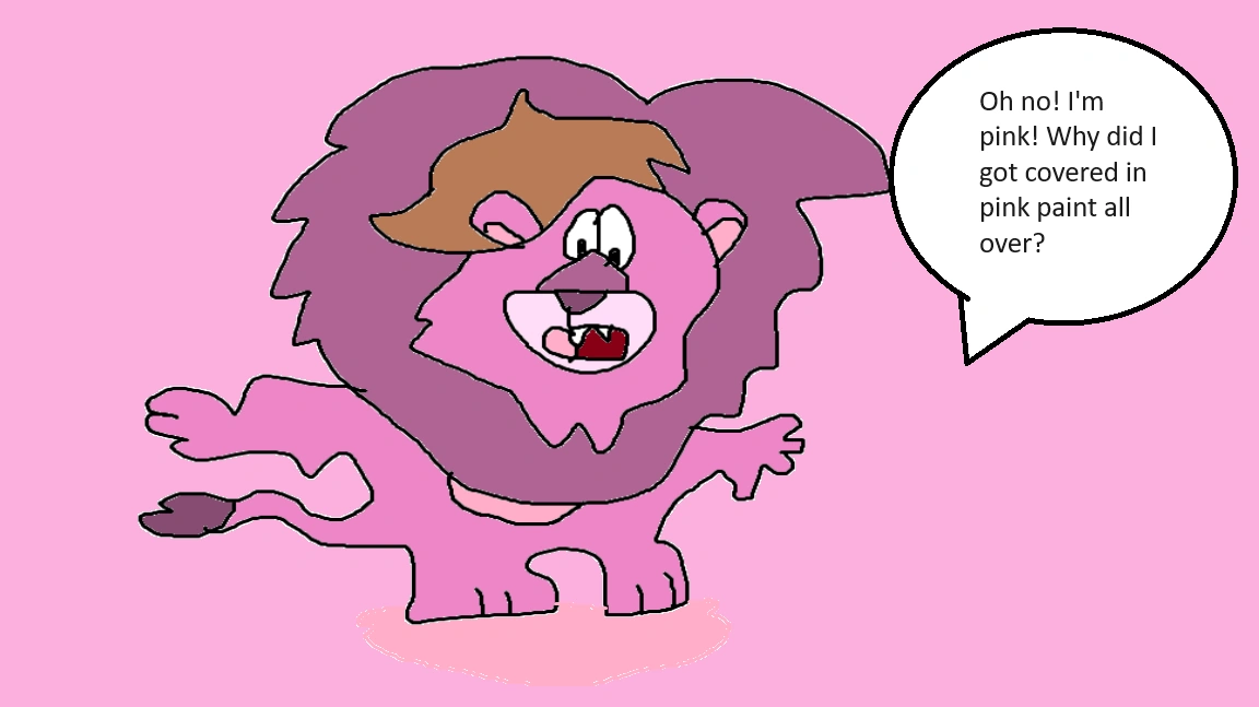 Darren the Lion painted in Pink by SidabatheToonLord (DeviantArt stuff ...