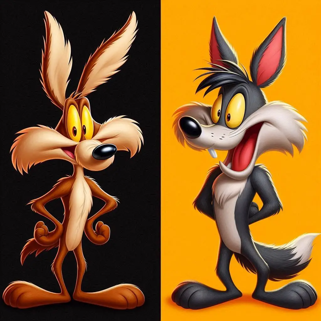 Wile E. Coyote and Ralph Wolf (Bing AI) by MaxietheFox2005 (DeviantArt stuff) | Fan art Fun Wiki ...
