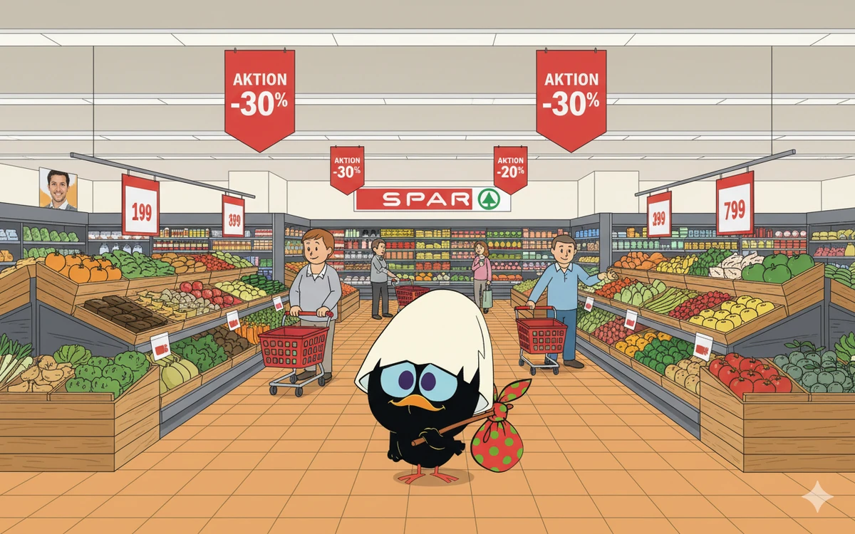 Calimero is walking in SPAR Supermarket (redrawn) by timmybrisbyfan1925 ...