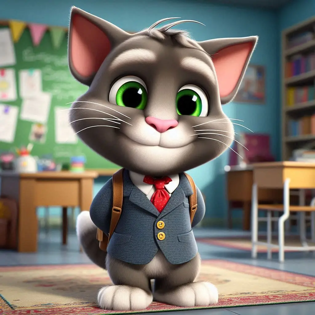Talking Tom as a school boy (Bing AI) by MaxietheFox2005 (DeviantArt stuff) | Fan art Fun Wiki ...