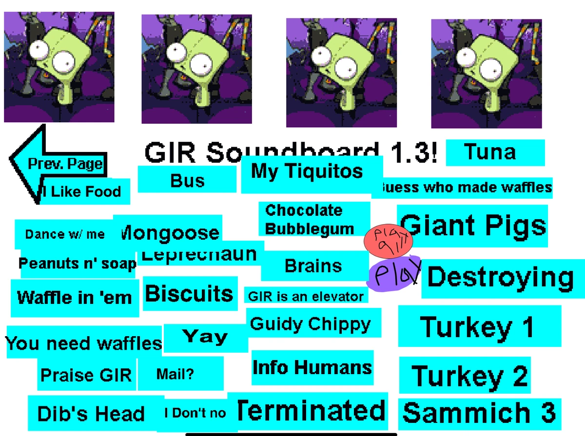 GIR Soundboard | Fan art Fun Wiki | Fandom