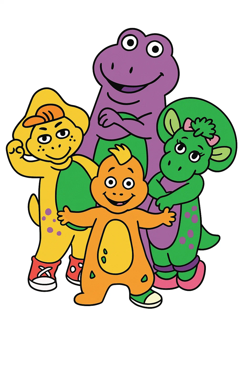 Barney, Baby Bop, BJ and Riff in Katie and Orbie Style! | Fan art Fun ...