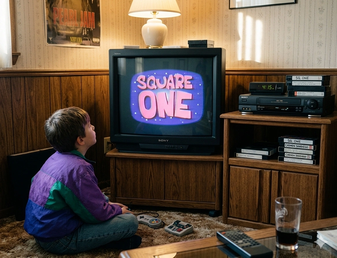 Watching Square One Television on TV set (1993) (Gemini) | Fan art Fun ...