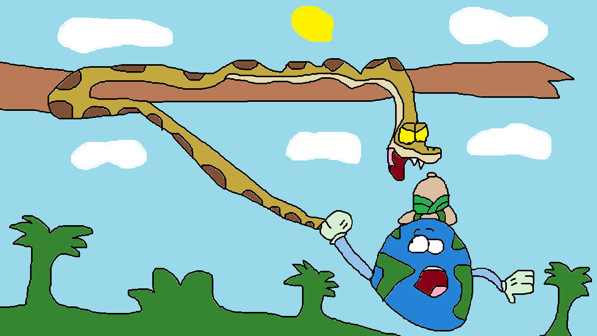 Spin wearing a pith helmet swinging on a python by SidabaTheToonLord ...