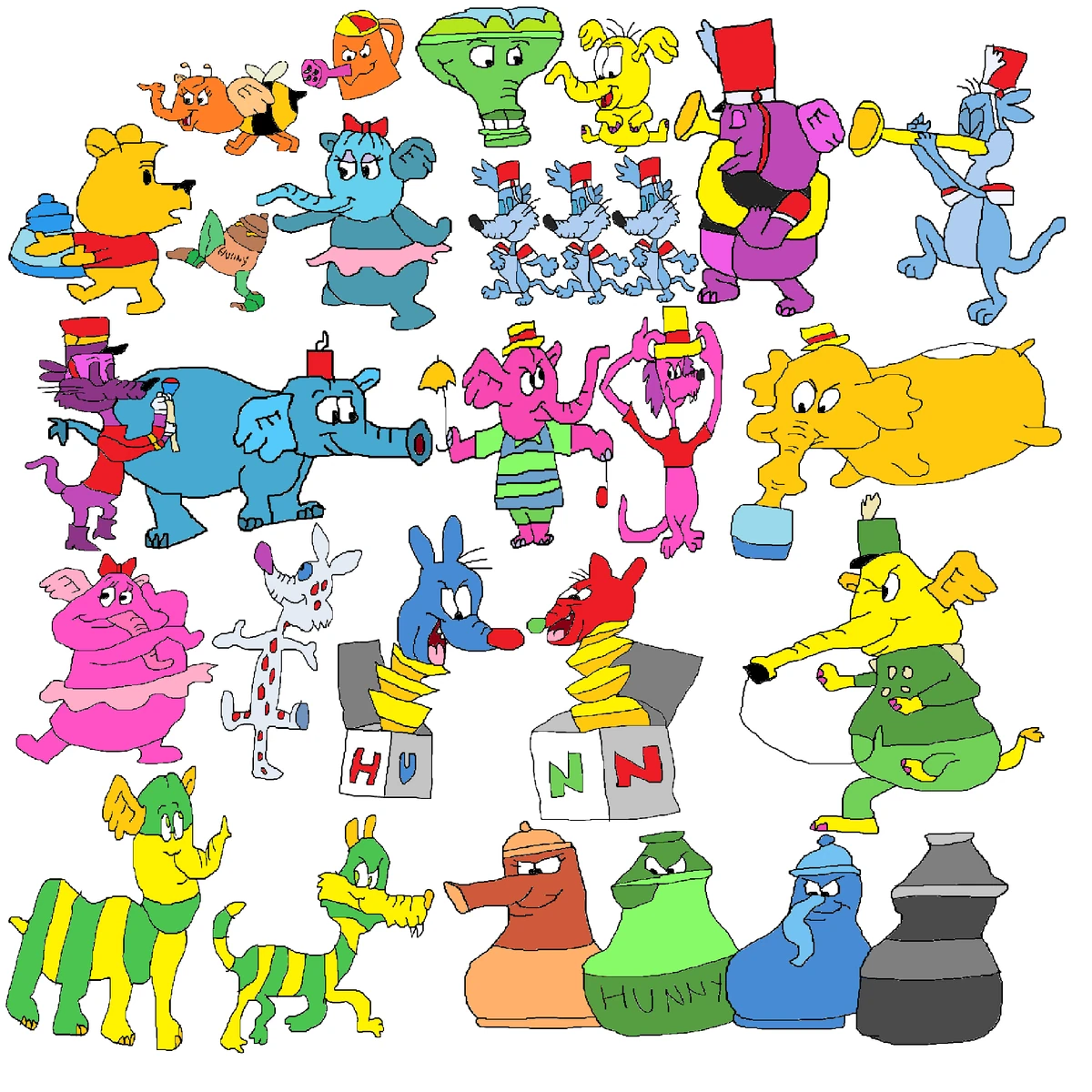 Chuck Jones style, Heffalumps and woozles by nickschnaufer (DeviantArt ...
