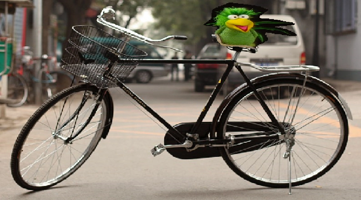 Clyde Bird Riding a Bike | Fan art Fun Wiki | Fandom