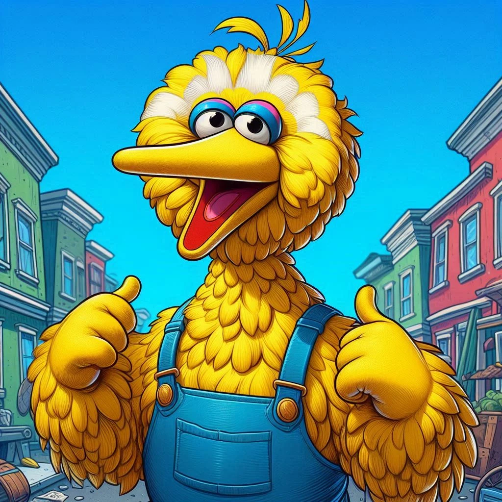Toony Big Bird (AI stuff) | Fan art Fun Wiki | Fandom