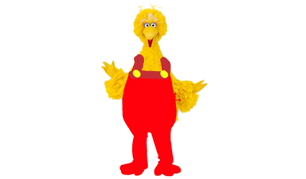 Big Bird Wears Roger Rabbit's Overalls by MaxietheFox2005 (DeviantArt ...