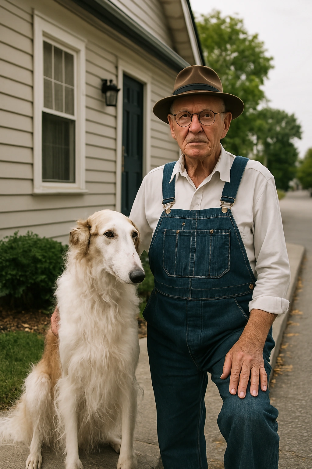 A Borzoi dog was outside at the house with an owner (Copilot AI stuff) | Fan art Fun Wiki | Fandom