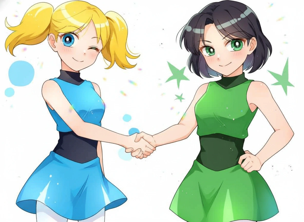 Bubbles and Buttercup Shaking Hands by cartoon guy45 (DeviantArt stuff ...