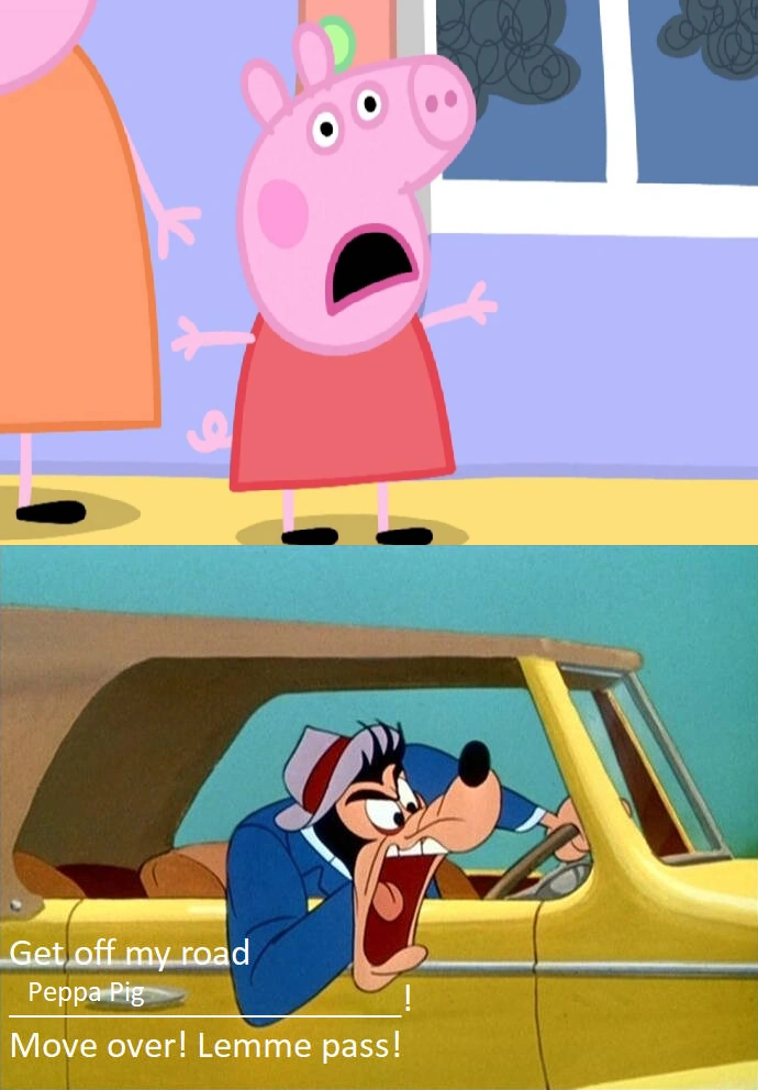 Goofy shouts at Peppa Pig (DeviantArt stuff) | Fan art Fun Wiki | Fandom