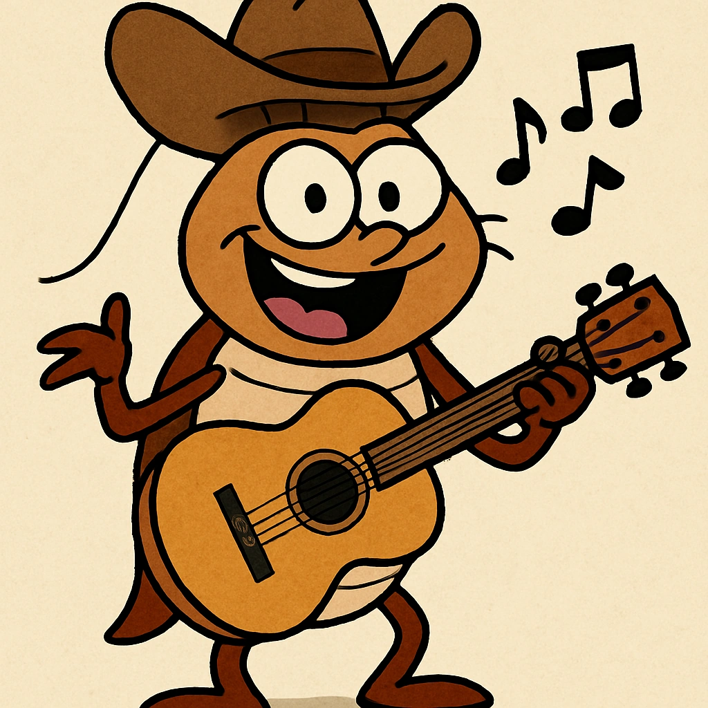 Cowboy Rube Roach with Guitar singing Dixieland from 4th of July ...