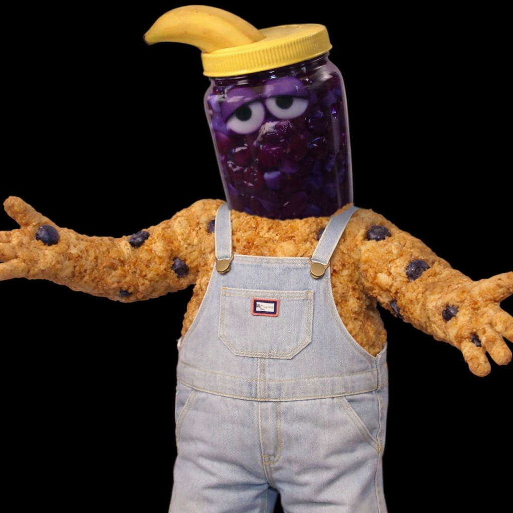 The Same Photo While I Eat Muffins and Jelly with a Banana Harvey Bird ...