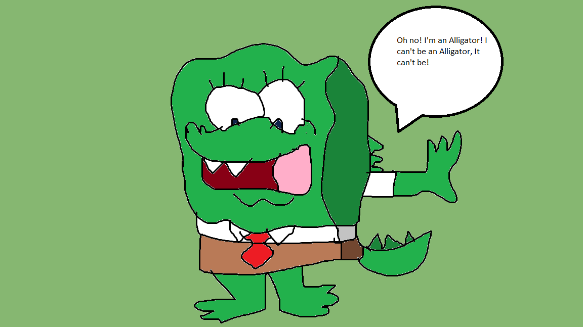 SpongeBob SquarePants turned into the Alligator by SidabaTheToonLord ...