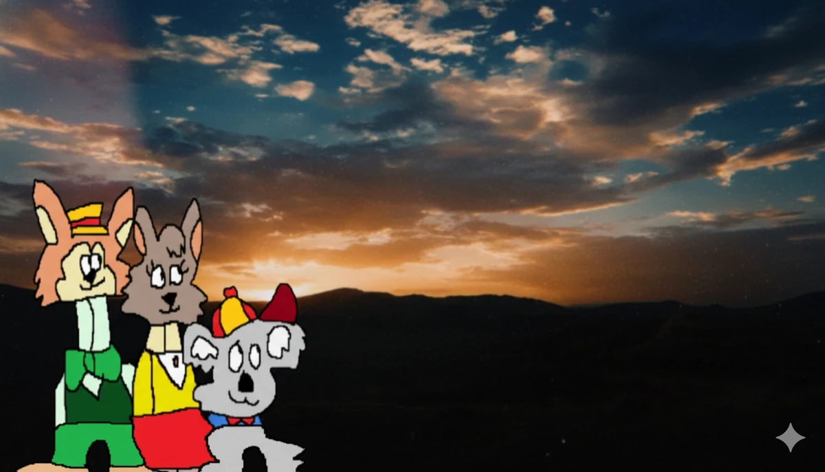 Skippy, Matilda Roo, Pos and Blinky Bill as Danny, Sawyer, T.W. Turtle ...