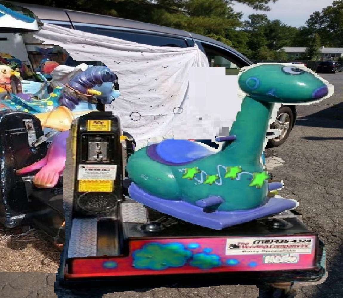 Coin operated kiddie ride - Frog ride (only works) (Kiddie ride stuff ...