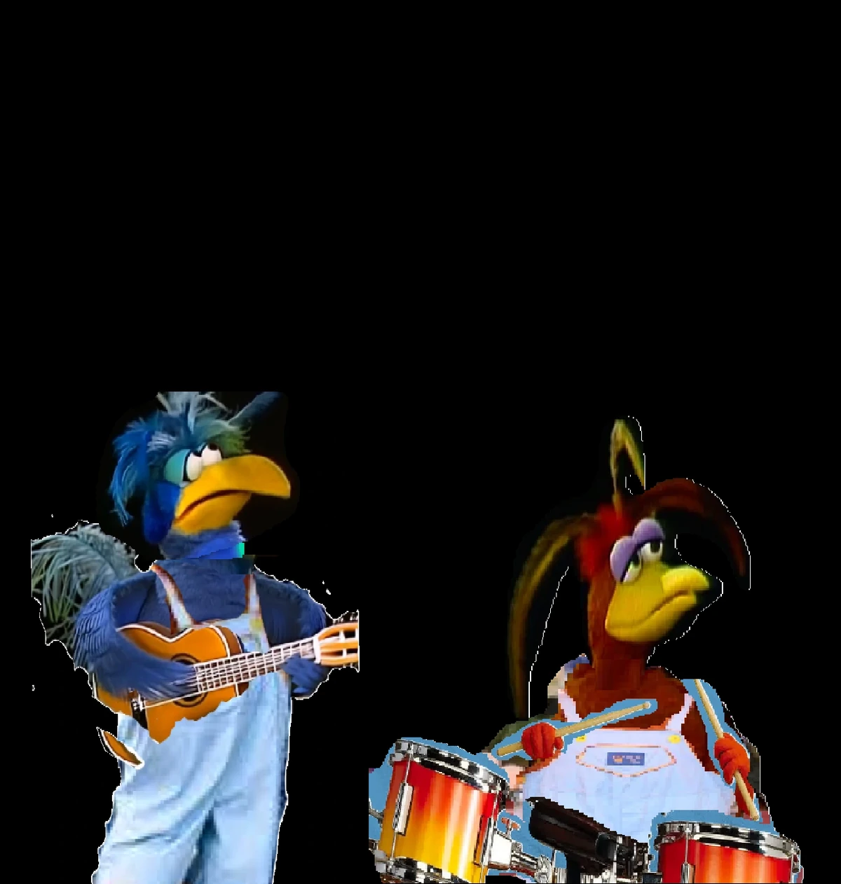 Mel Bird Plays the Guitar and Harvey Bird Plays the Drums | Fan art Fun ...