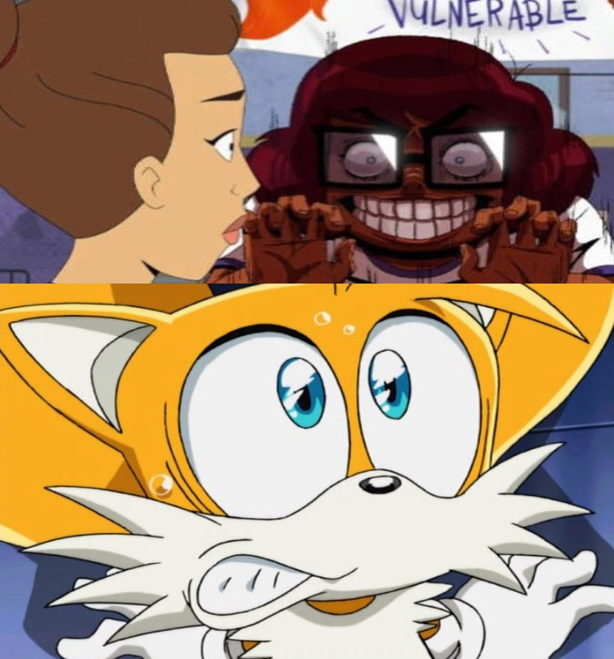 Tails is Scared of Scary Velma by MaxietheFox2005 (DeviantArt stuff ...