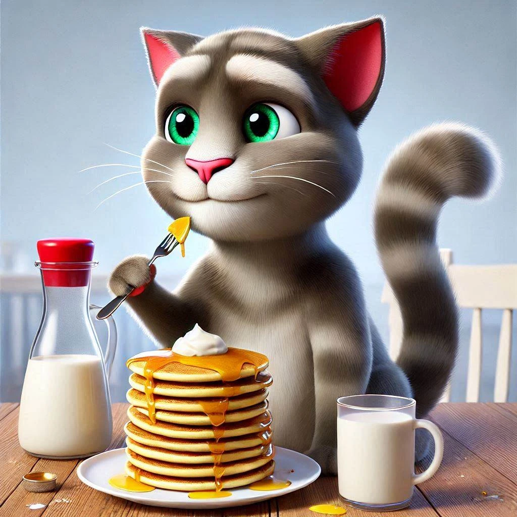 Talking Tom Eats Pancakes (AI stuff) | Fan art Fun Wiki | Fandom